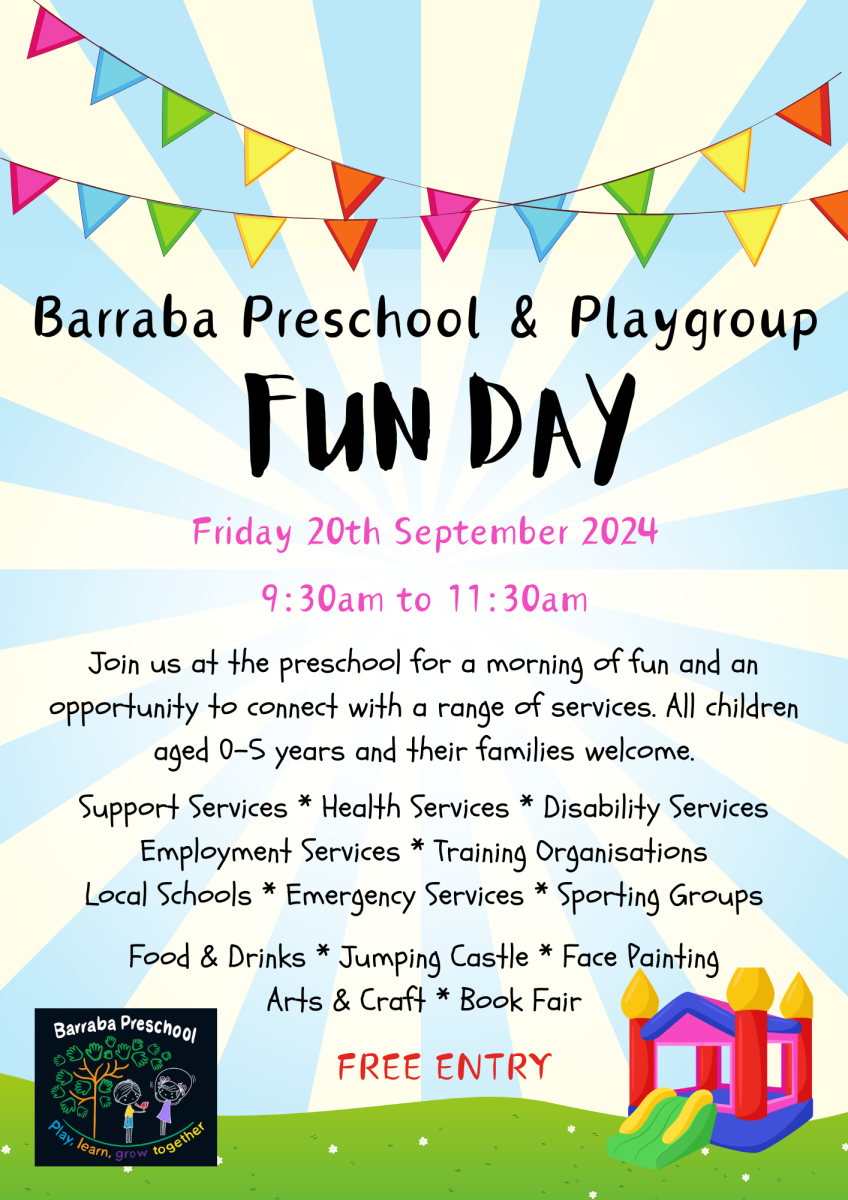 Fun Day at the Preschool - Barraba Community News