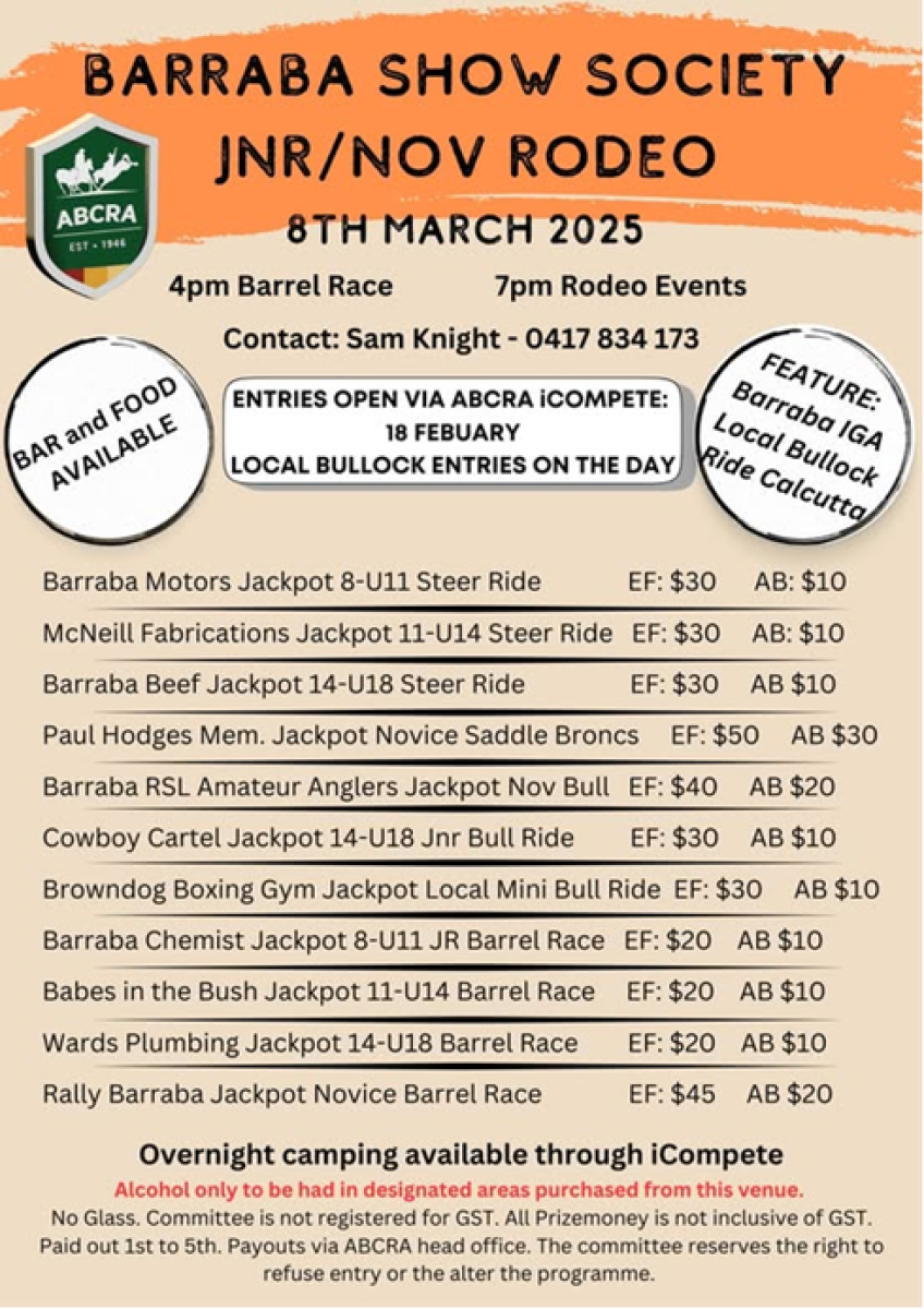 Rodeo at the Barraba Show 8th March - Barraba Community News