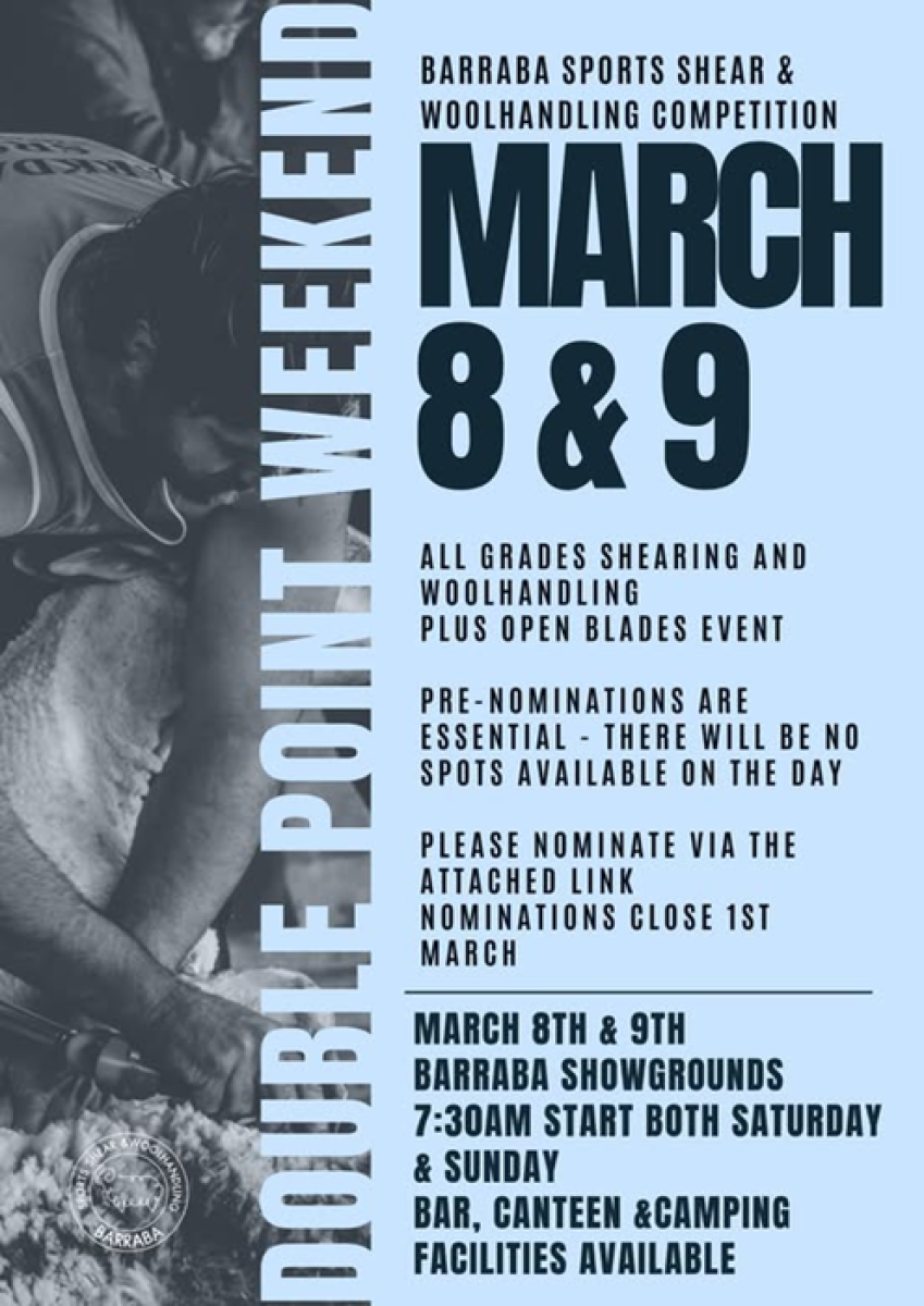 Sport Shear competition - Barraba Community News