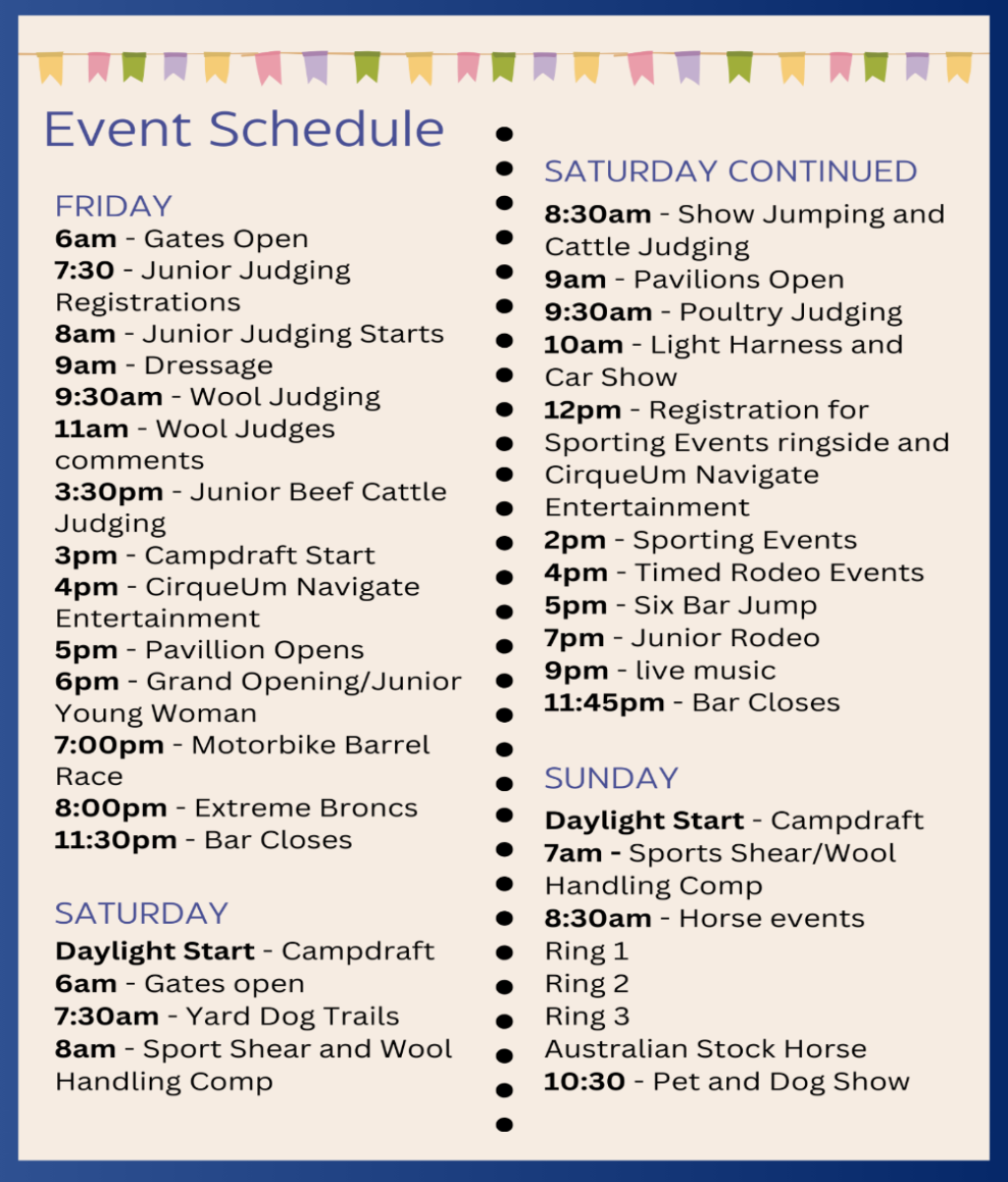 2025 Barraba Show schedule - Barraba Community News