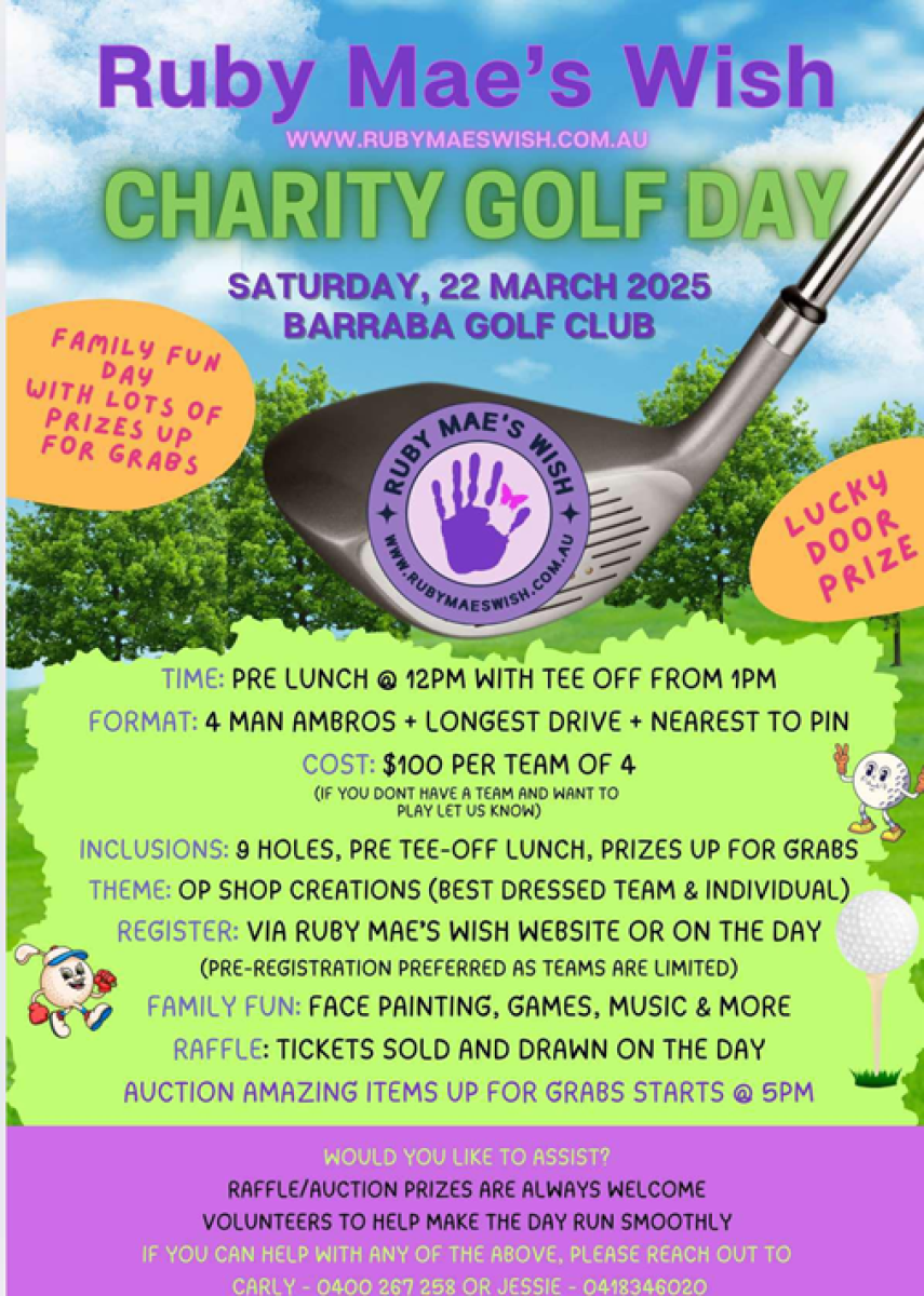 Ruby Mae Golf Day 22nd March - Barraba Community News