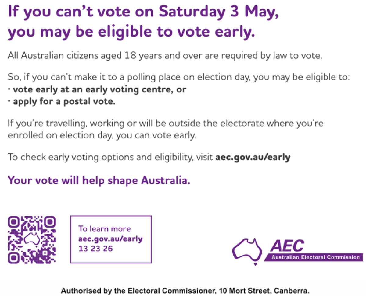 Early voting centres in Tamworth - Barraba Community News