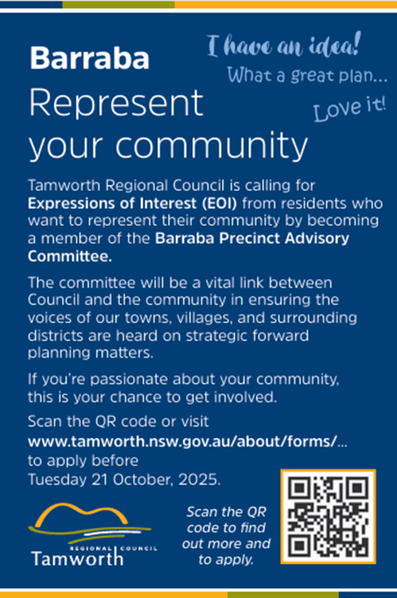 Nominate now for the new TRC Precinct Committee - Barraba Community News
