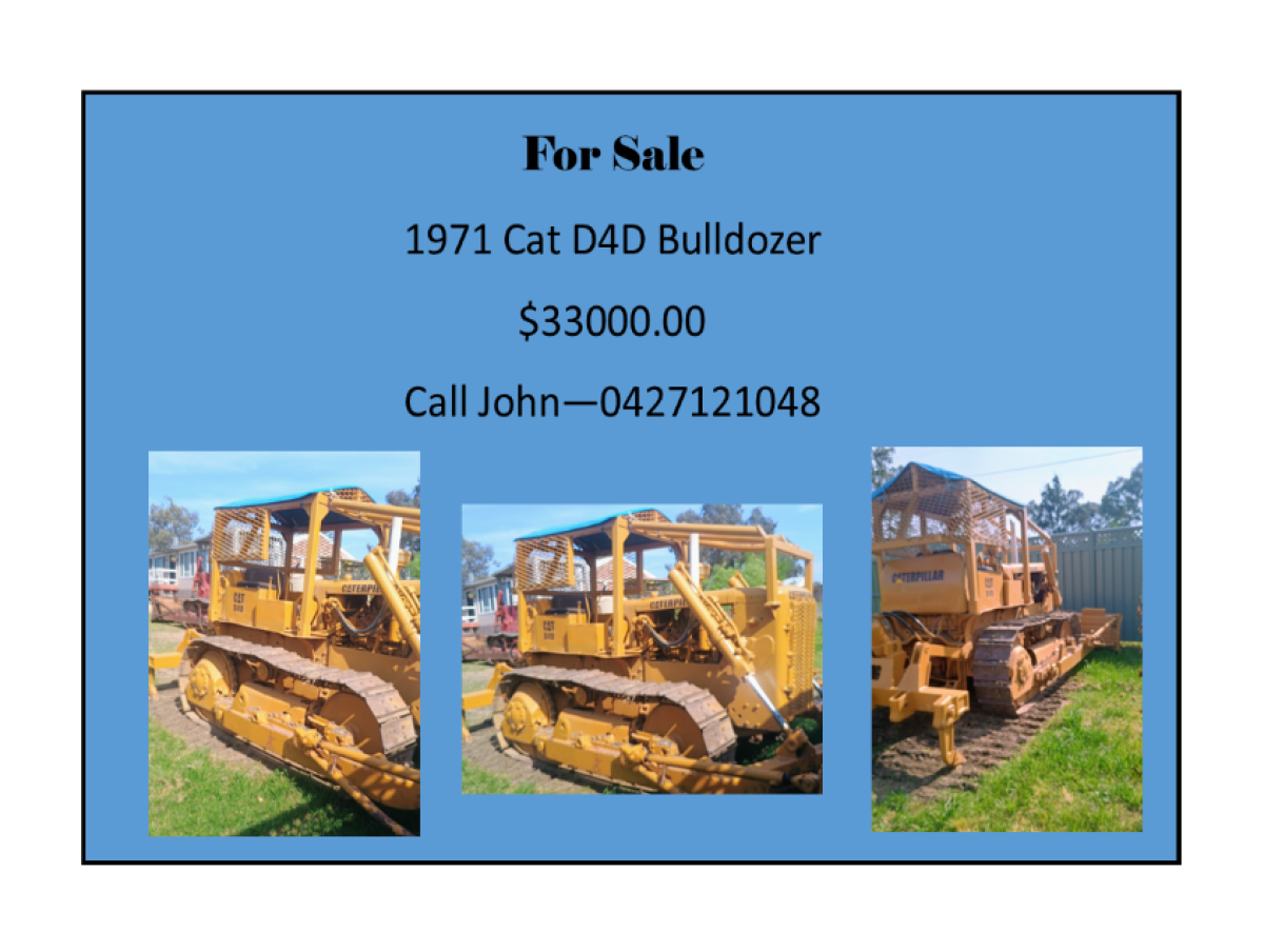 Bull Dozer for Sale - Barraba Community News